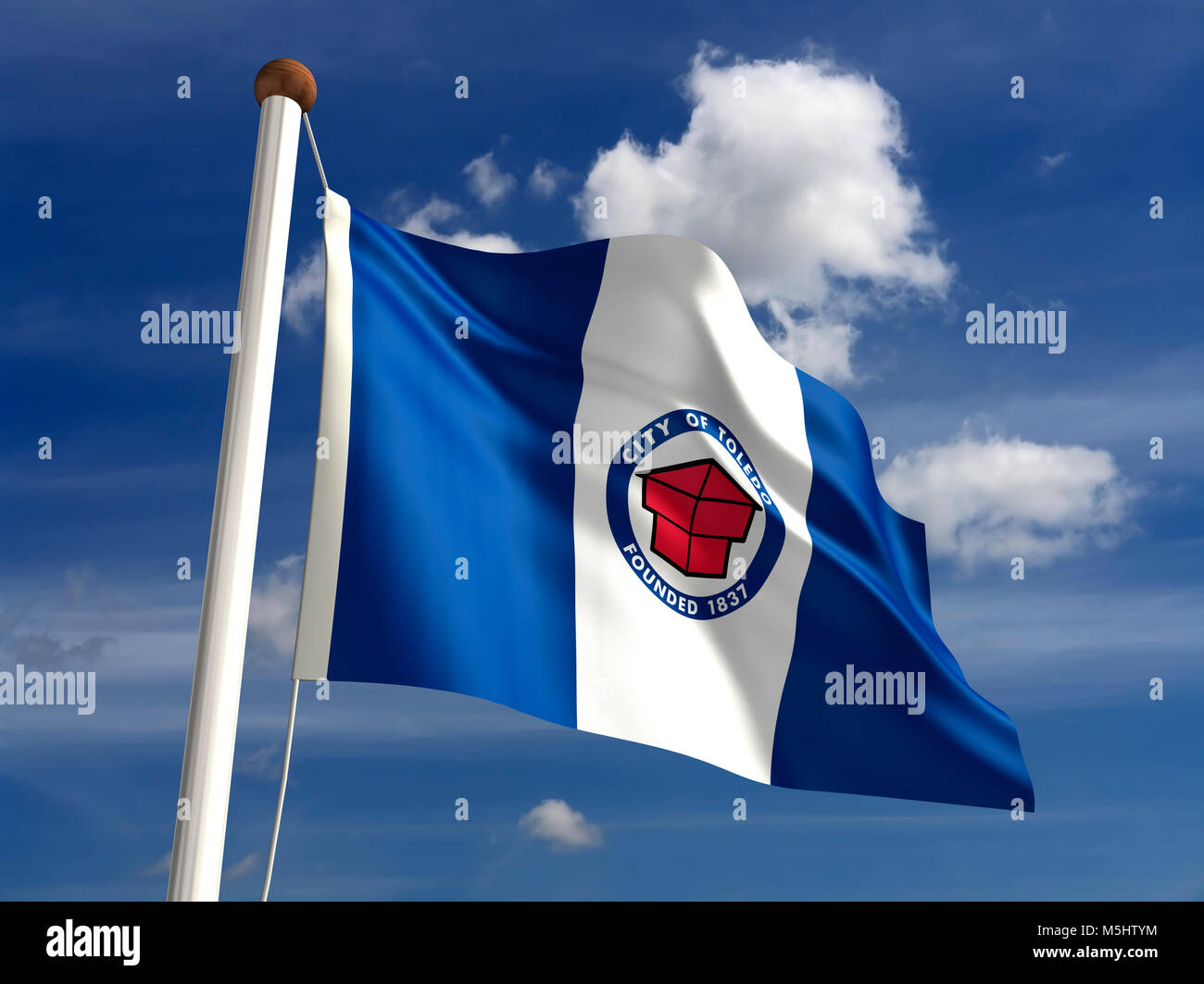 Toledo City flag (isolated with clipping path Stock Photo - Alamy