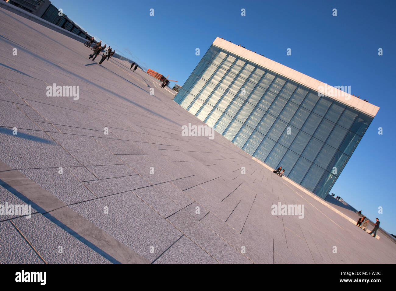 Slope of the Oslo Opera House, Snøhetta architect, Oslo, Norway Stock ...