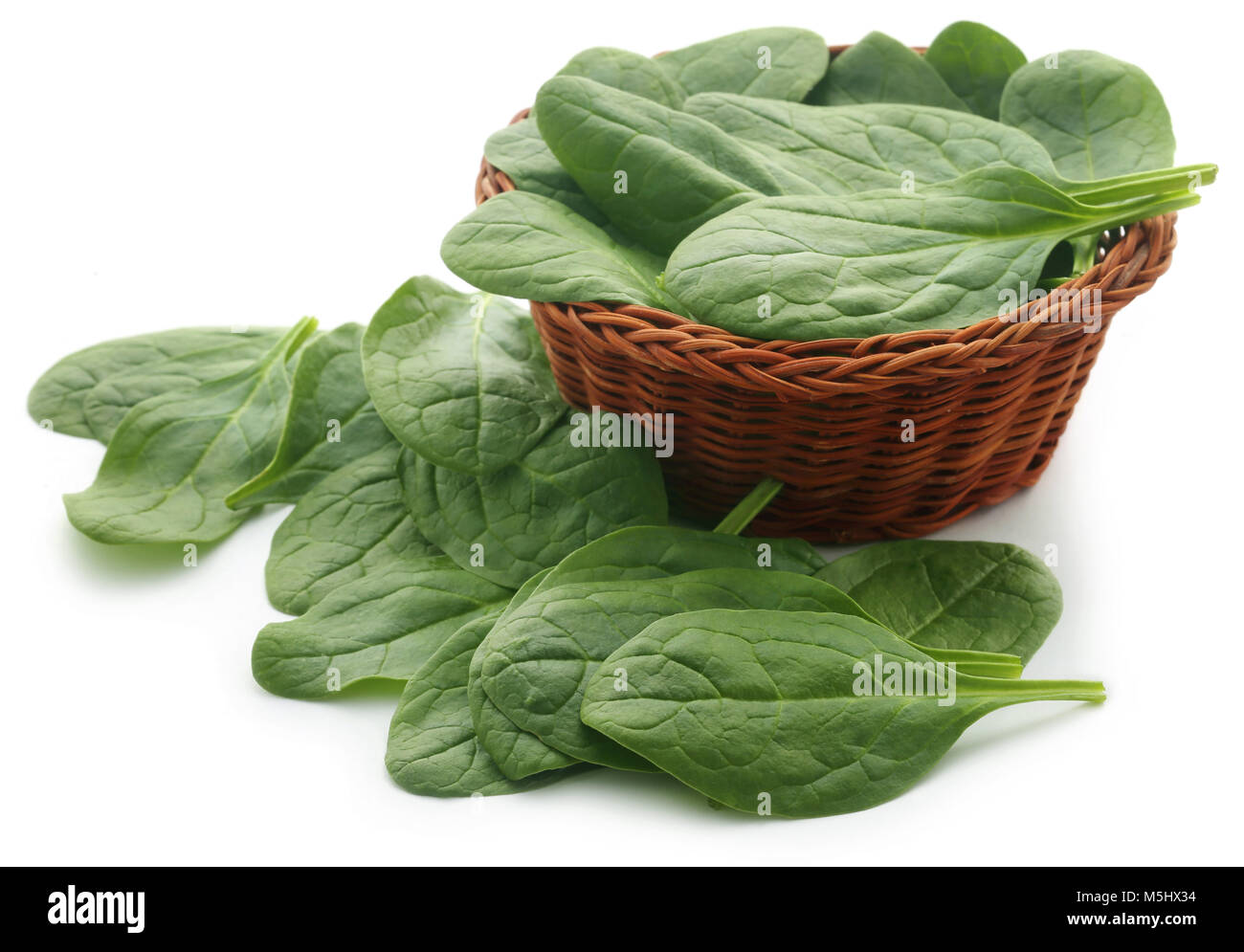 Pile fresh green spinach Cut Out Stock Images & Pictures - Alamy