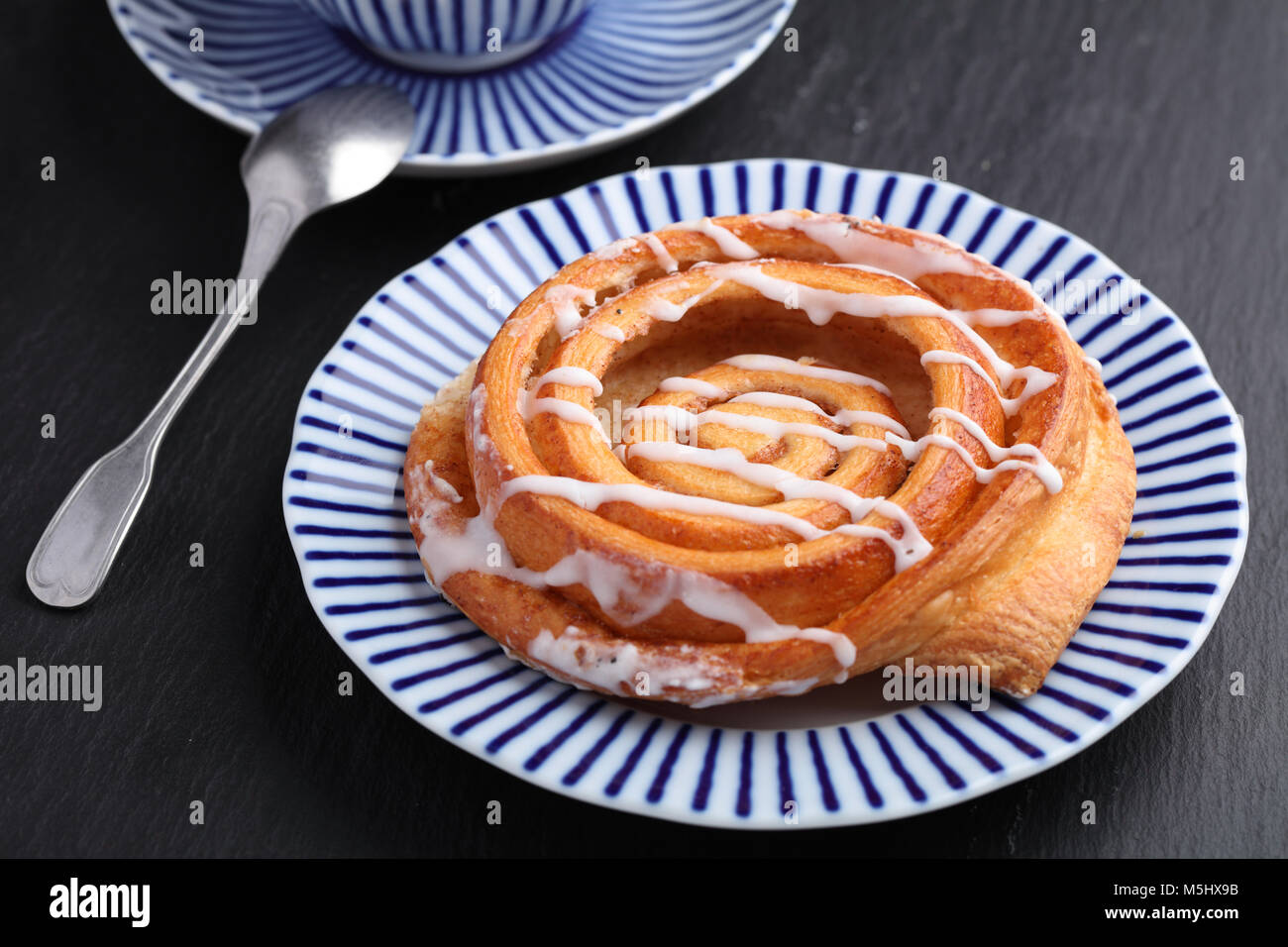 Traditional Danish pastry and coffee on a table Stock Photo - Alamy