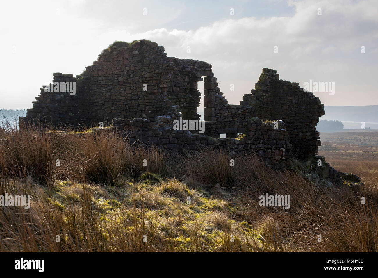 Ruined farmhouse on Turton Moor, West Pennine Moors, Lancashire ...