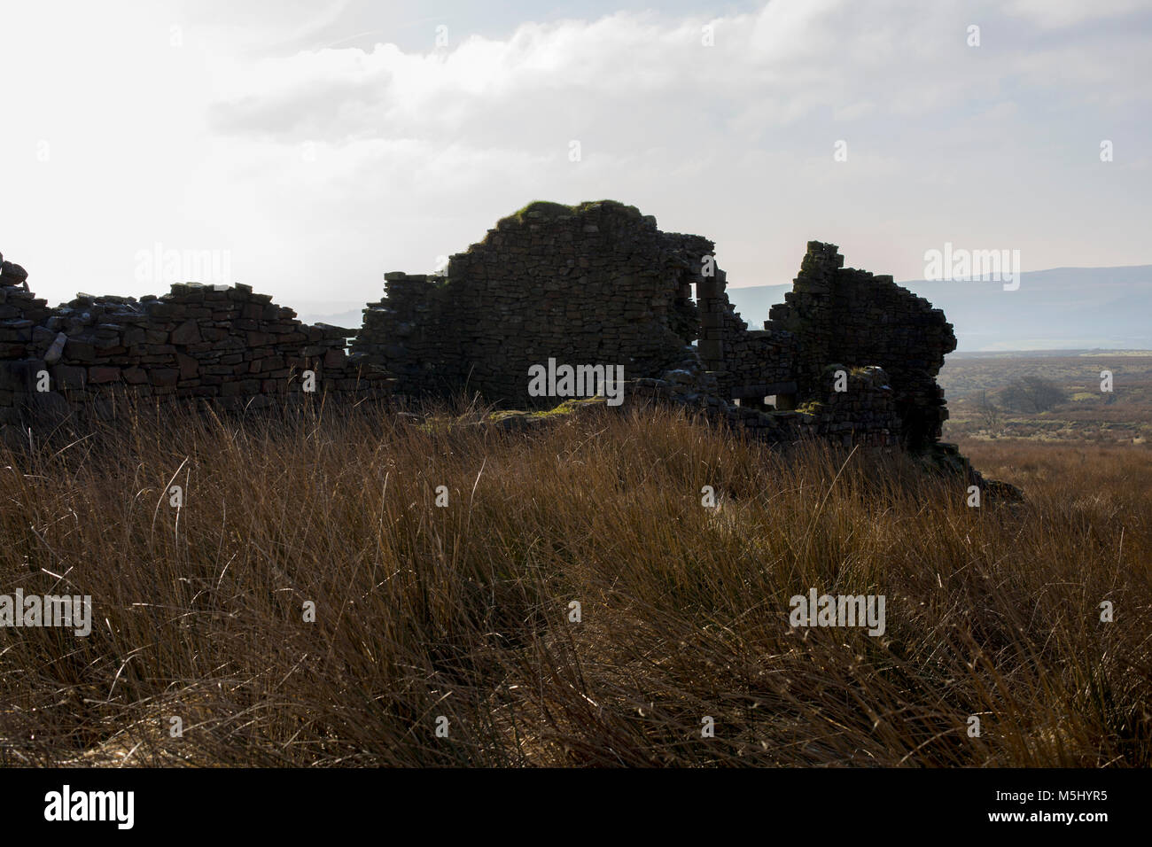 Ruined farmhouse on Turton Moor, West Pennine Moors, Lancashire ...