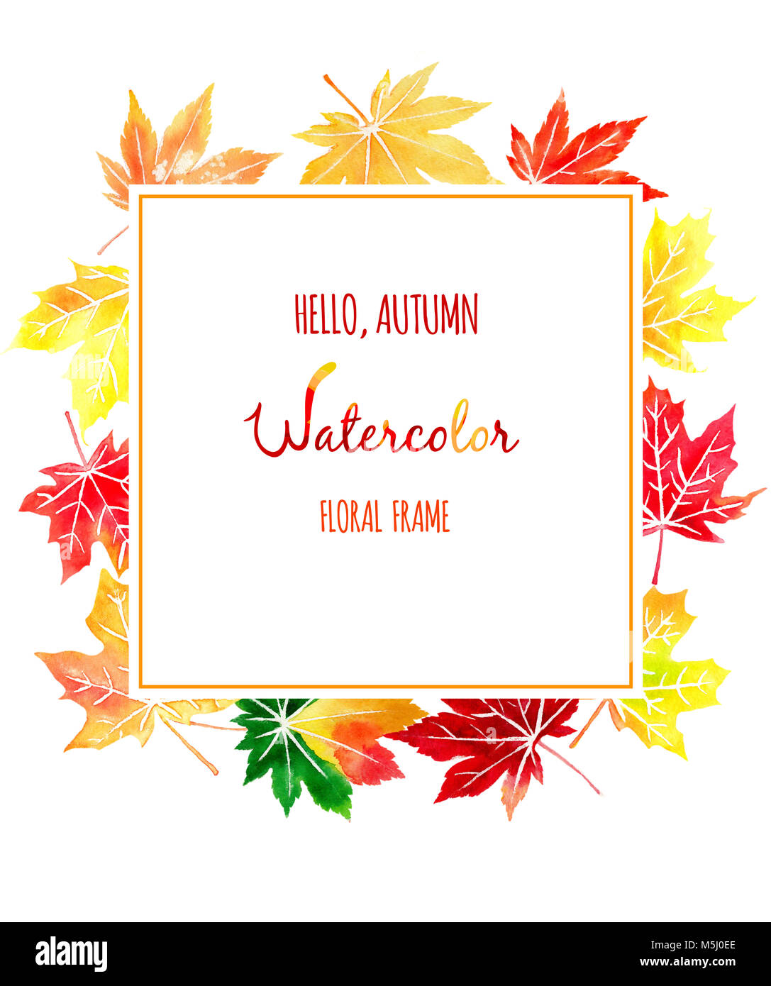 Square floral frame leaves hi-res stock photography and images - Alamy