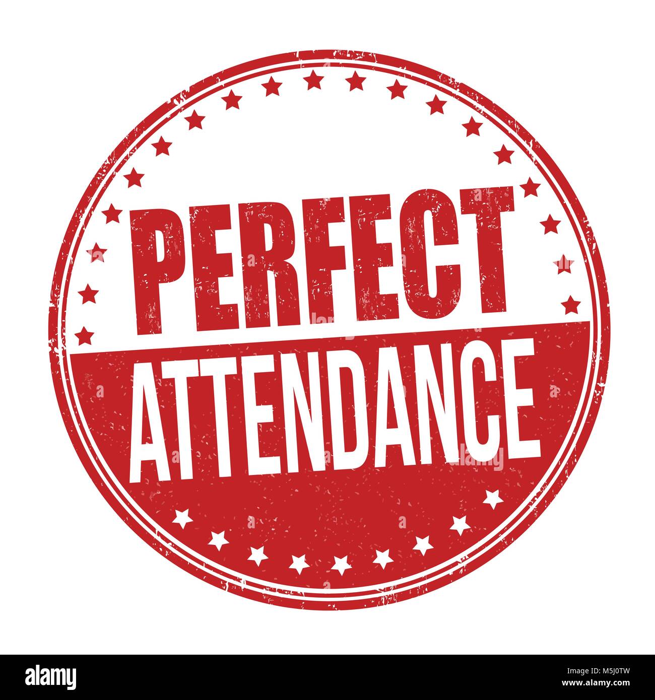 Perfect attendance grunge rubber stamp on white background, vector ...