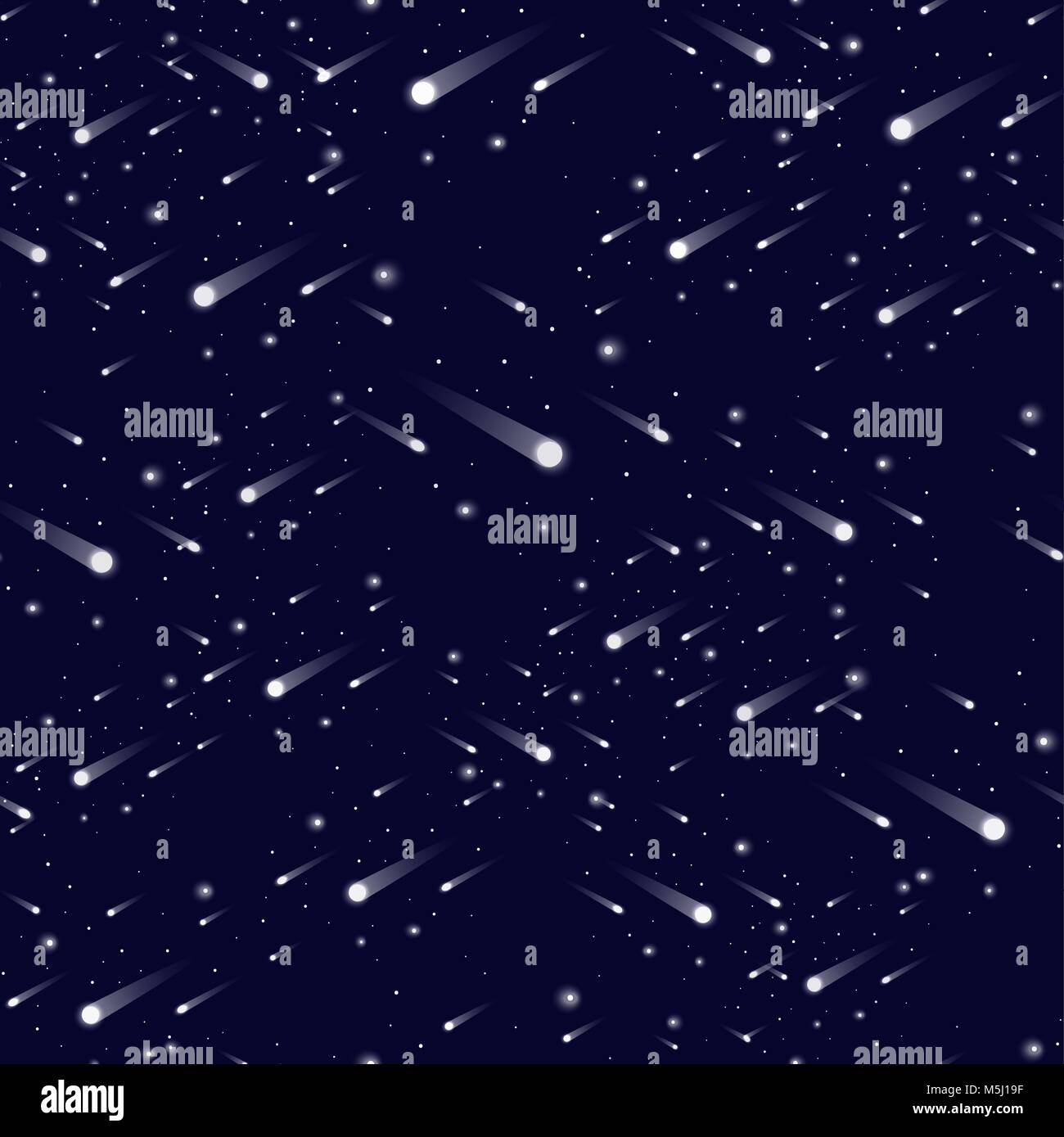 Seamless vector pattern with Realistic falling meteorites. Falling ...