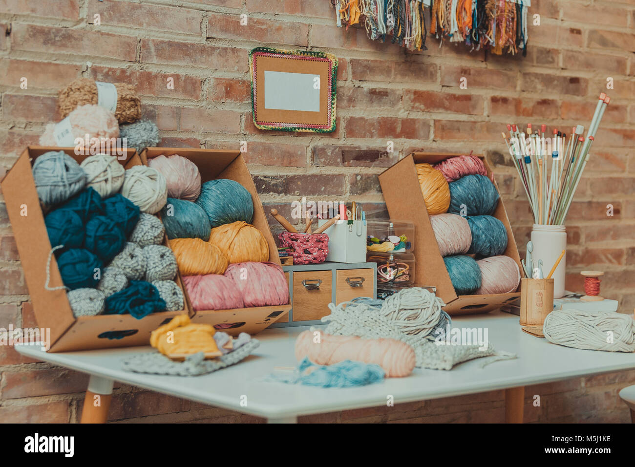 Handcraft table hi-res stock photography and images - Alamy