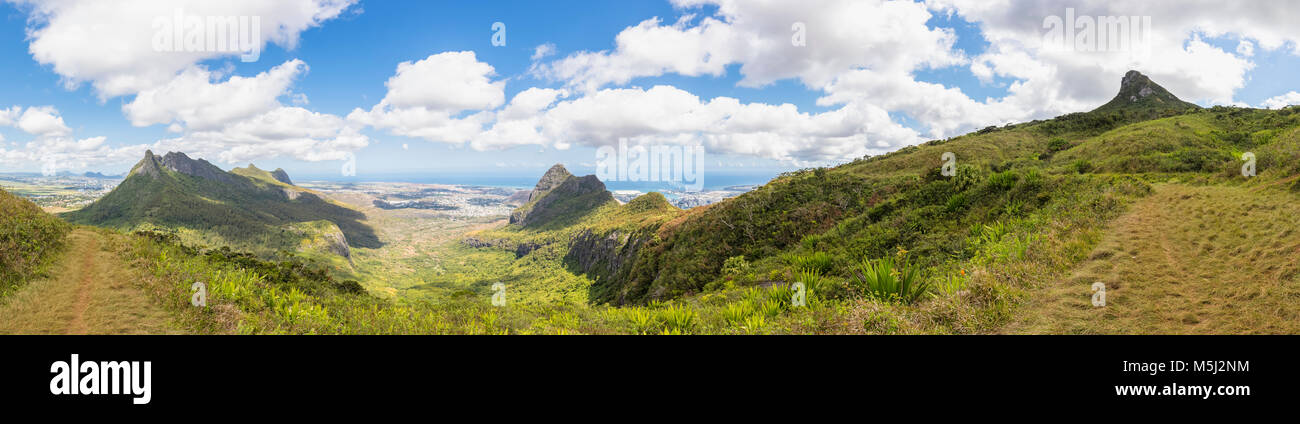Mauritius, View of Port Louis, Panorama Stock Photo - Alamy