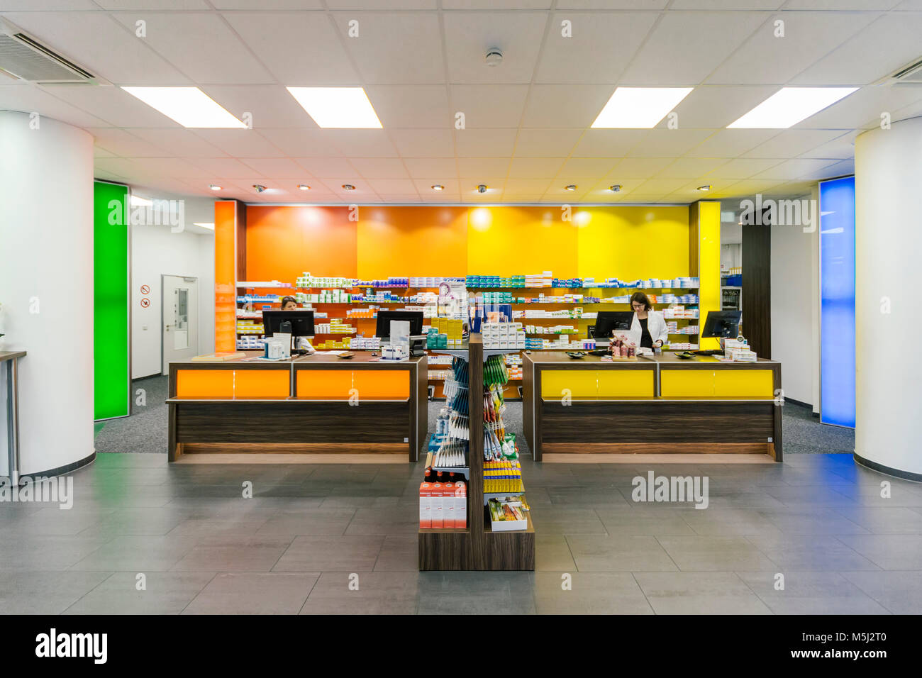 Interior of a pharmacy Stock Photo - Alamy