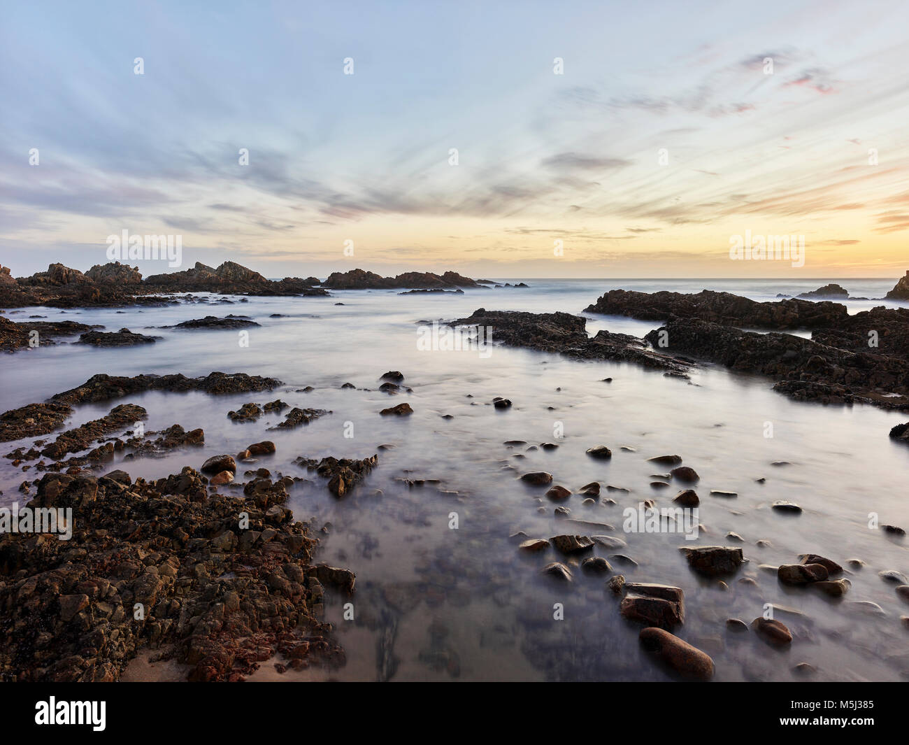 South Africa, Western Cape, Knysna, Buffalo Bay in the evening Stock ...