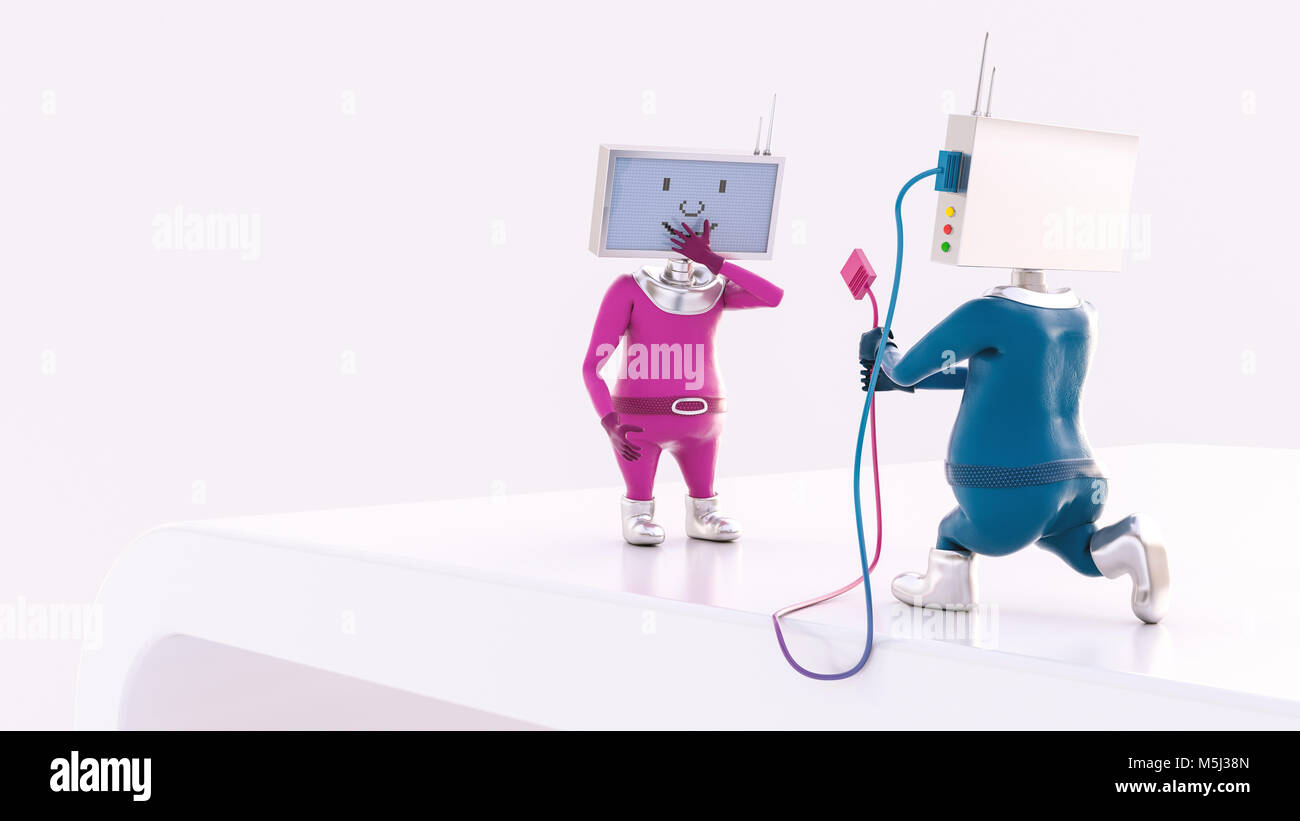 3d computer generated female robot hi-res stock photography and images ...