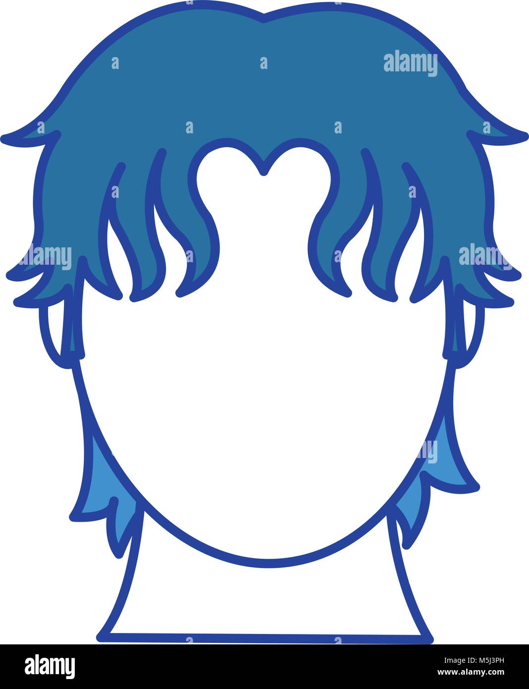 color avatar man head with hairstyle and default face vector ...