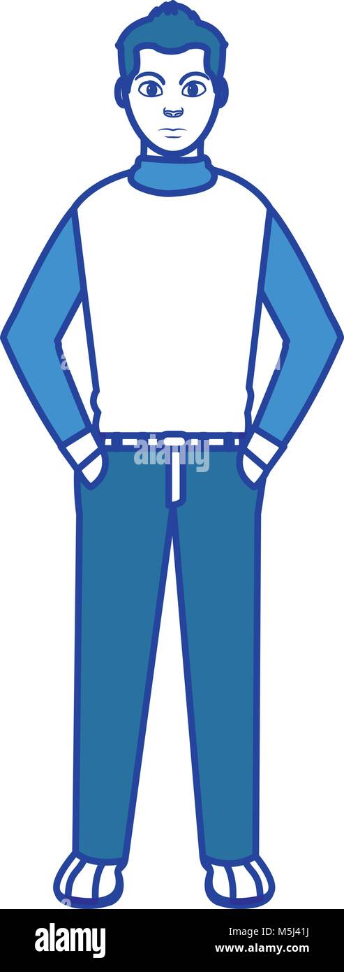 color elegant man with clothes and hairstyle design vector illustration ...