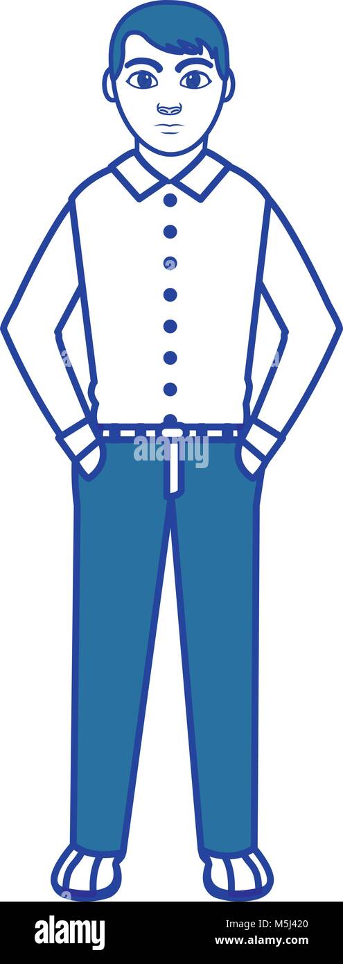 color elegant man with hairstyle design and clothes vector illustration ...