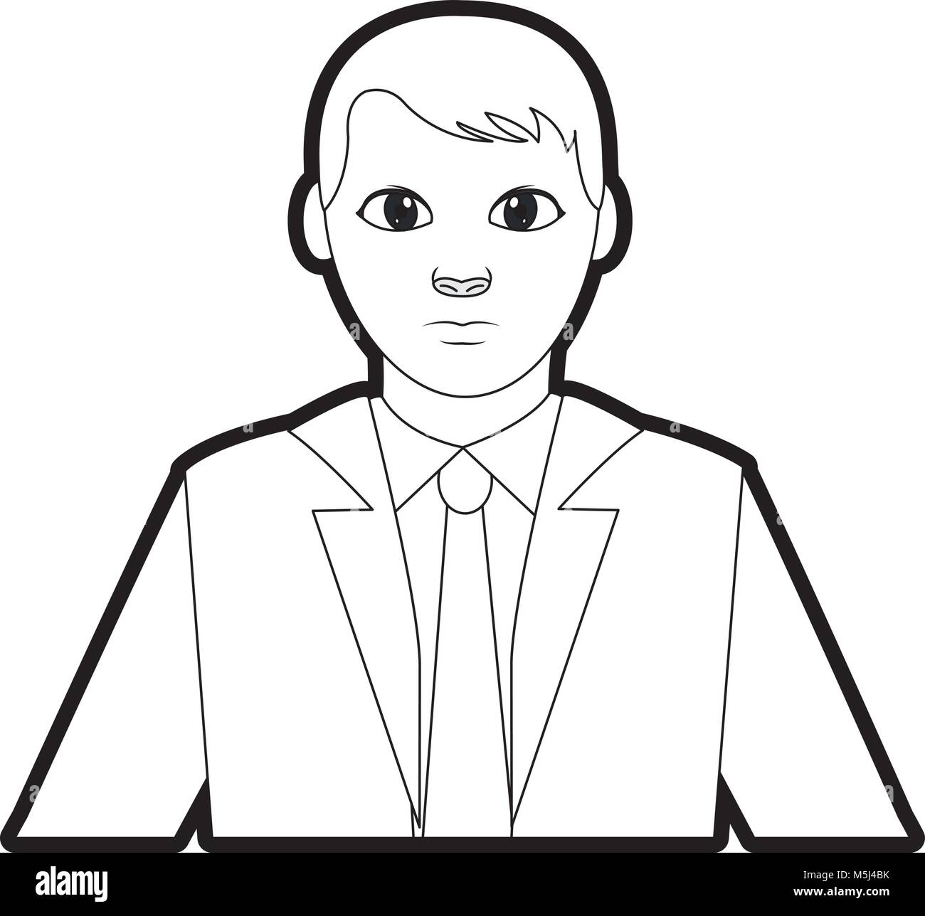 outline avatar elegant man with shirt and hairstyle vector illustration ...