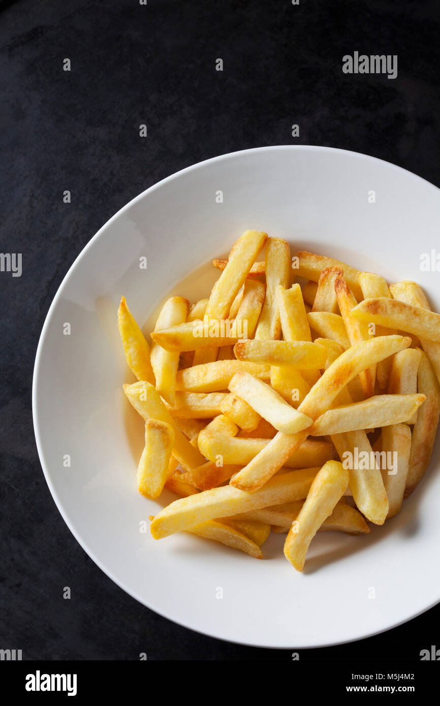 French fries on plate Stock Photo - Alamy