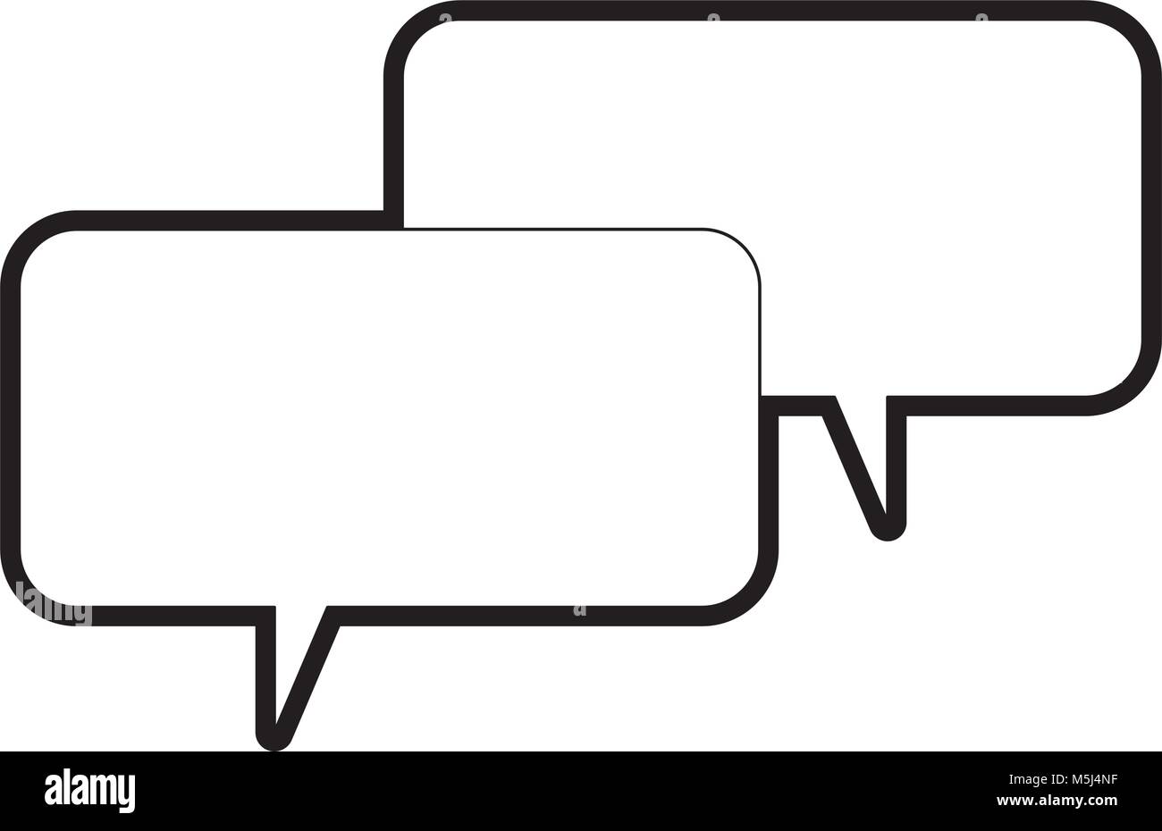 outline graphic chat bubbles text message vector illustration Stock ...