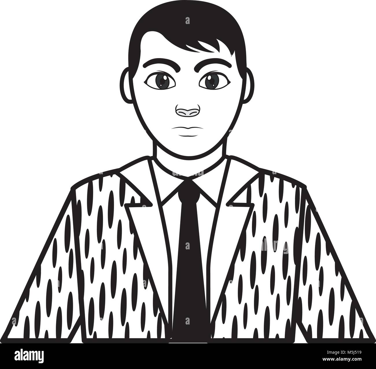 filling texture avatar elegant man with shirt and hairstyle vector ...