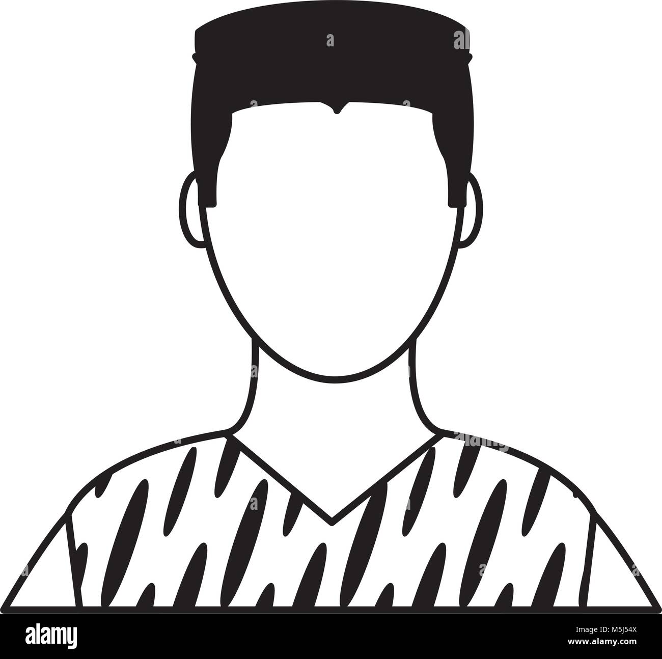 filling texture avatar man with shirt and default face vector ...