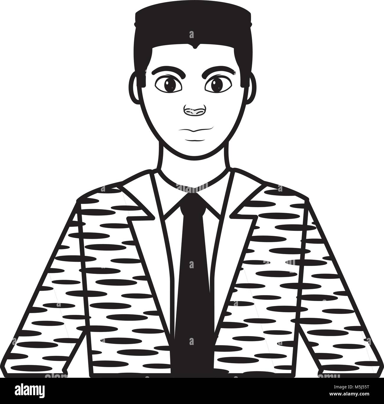 filling texture profile elegant man with shirt and hairstyle vector ...