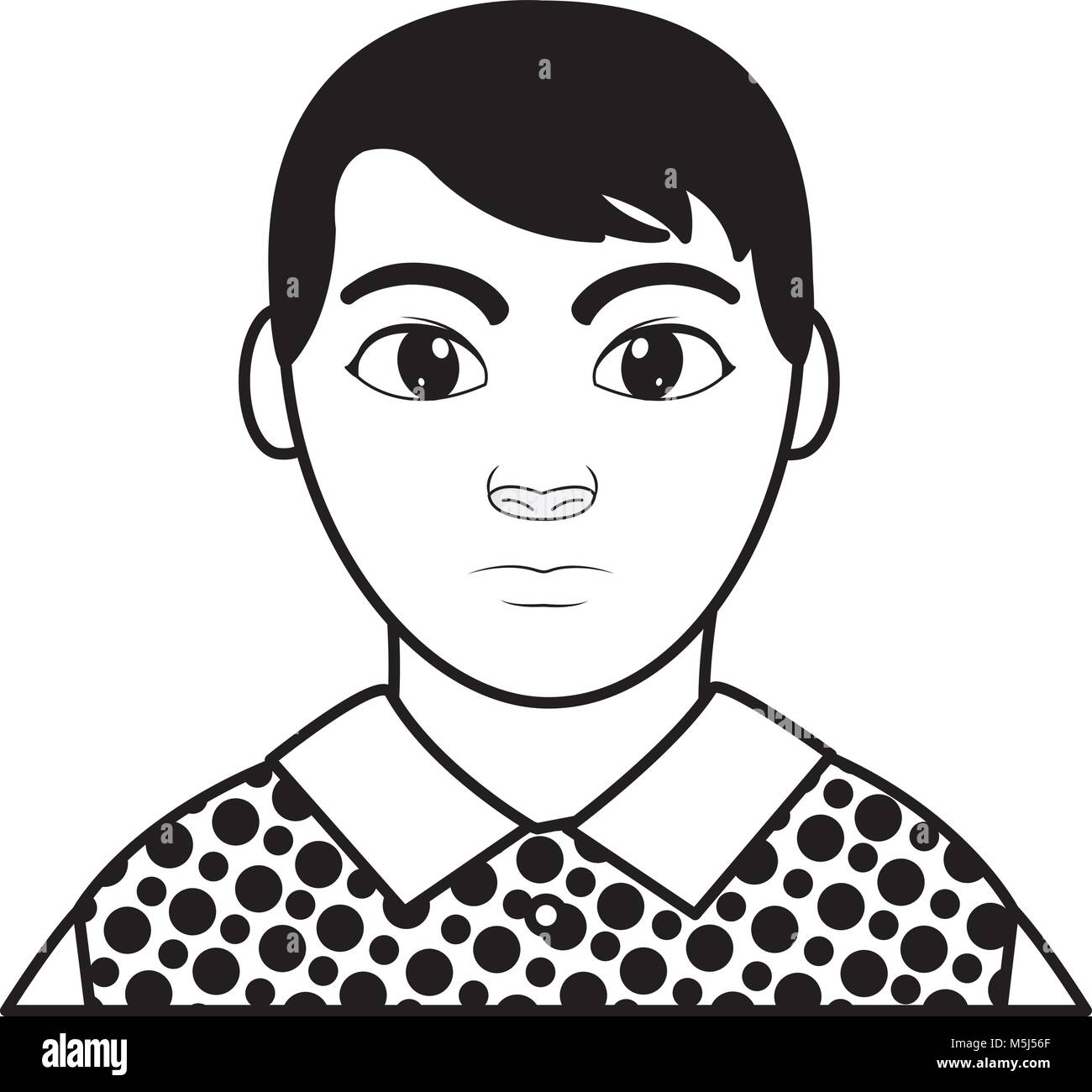 filling texture elegant man with hairstyle design and clothes vector ...