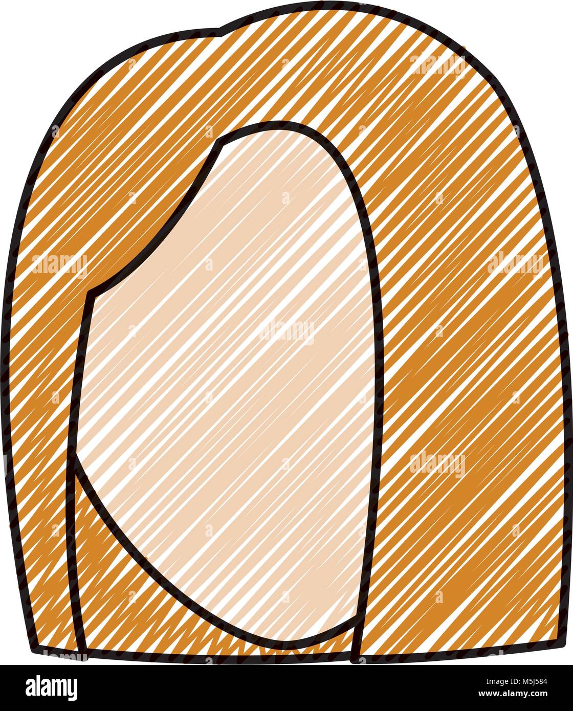 doodle avatar woman head with default face vector illustration Stock ...