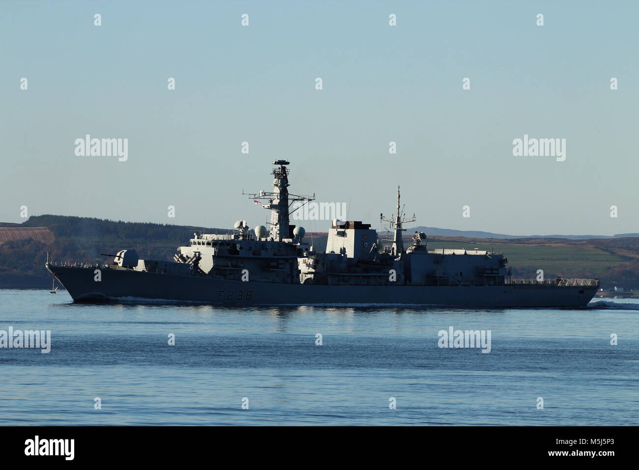 HMS Northumberland (F238), a Duke-class (or Type 23) frigate operated ...
