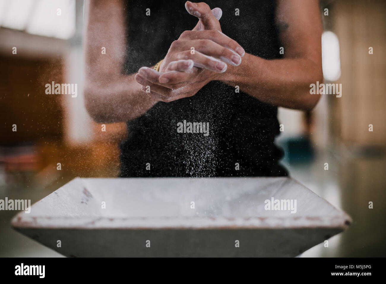 American gymnast hands hi-res stock photography and images - Alamy