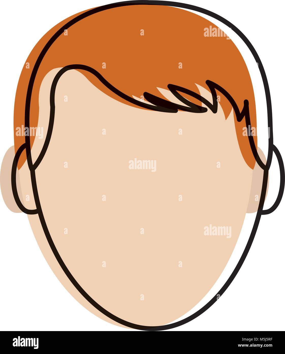 colorful avatar man head with default face and hairstyle vector ...