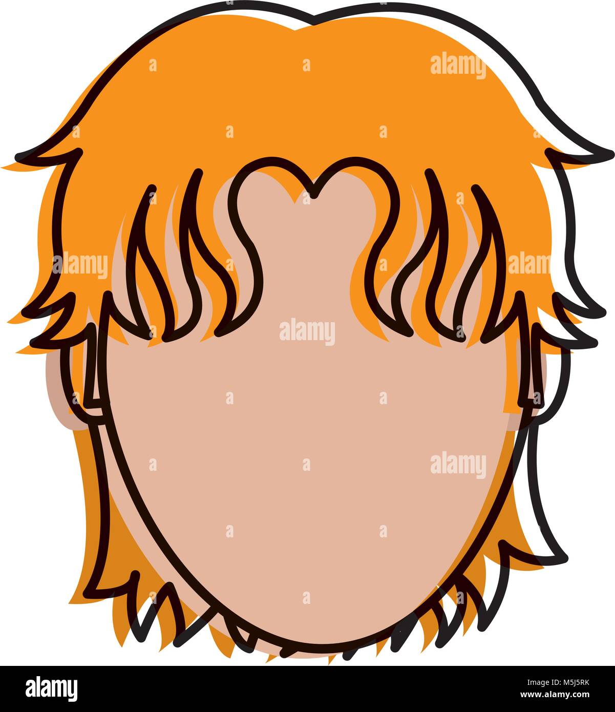 colorful avatar man head with hairstyle and default face vector ...