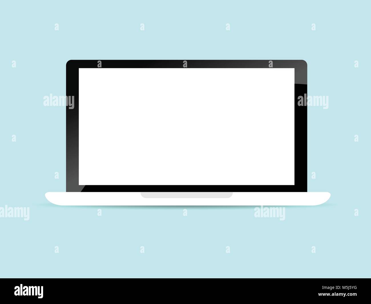 illustration of blank display laptop vector background Stock Vector ...
