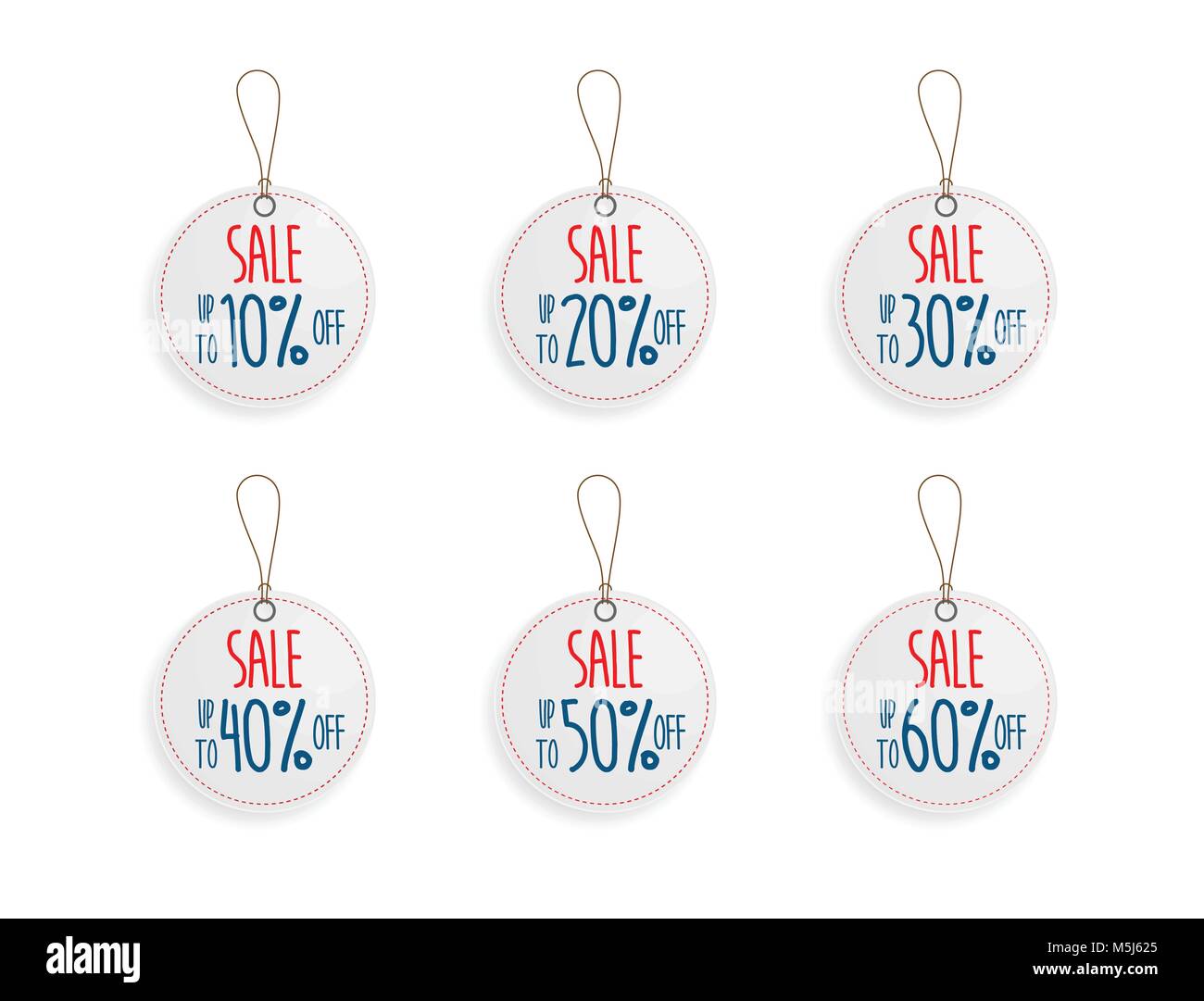 set of circle price discount sale tag label background vector ...