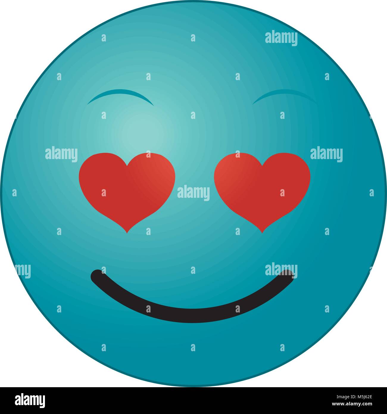 blue enamored face gesture symbol expression vector illustration Stock ...