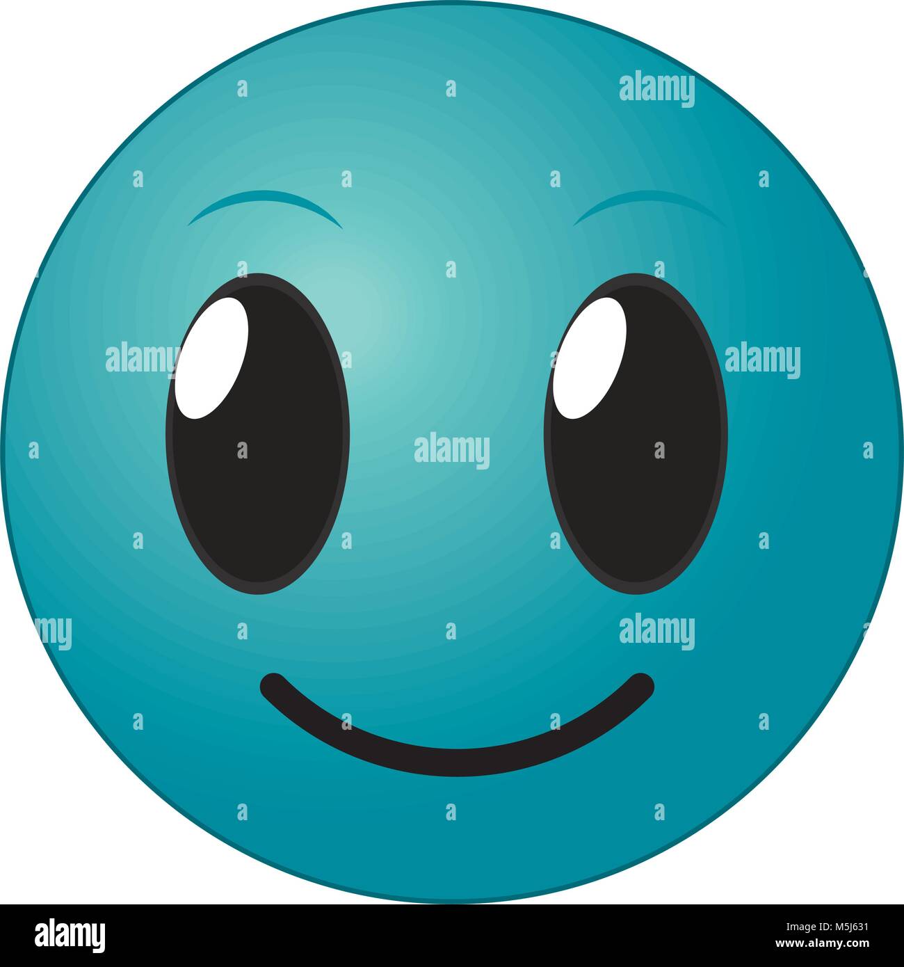 blue happy face gesture symbol expression vector illustration Stock ...