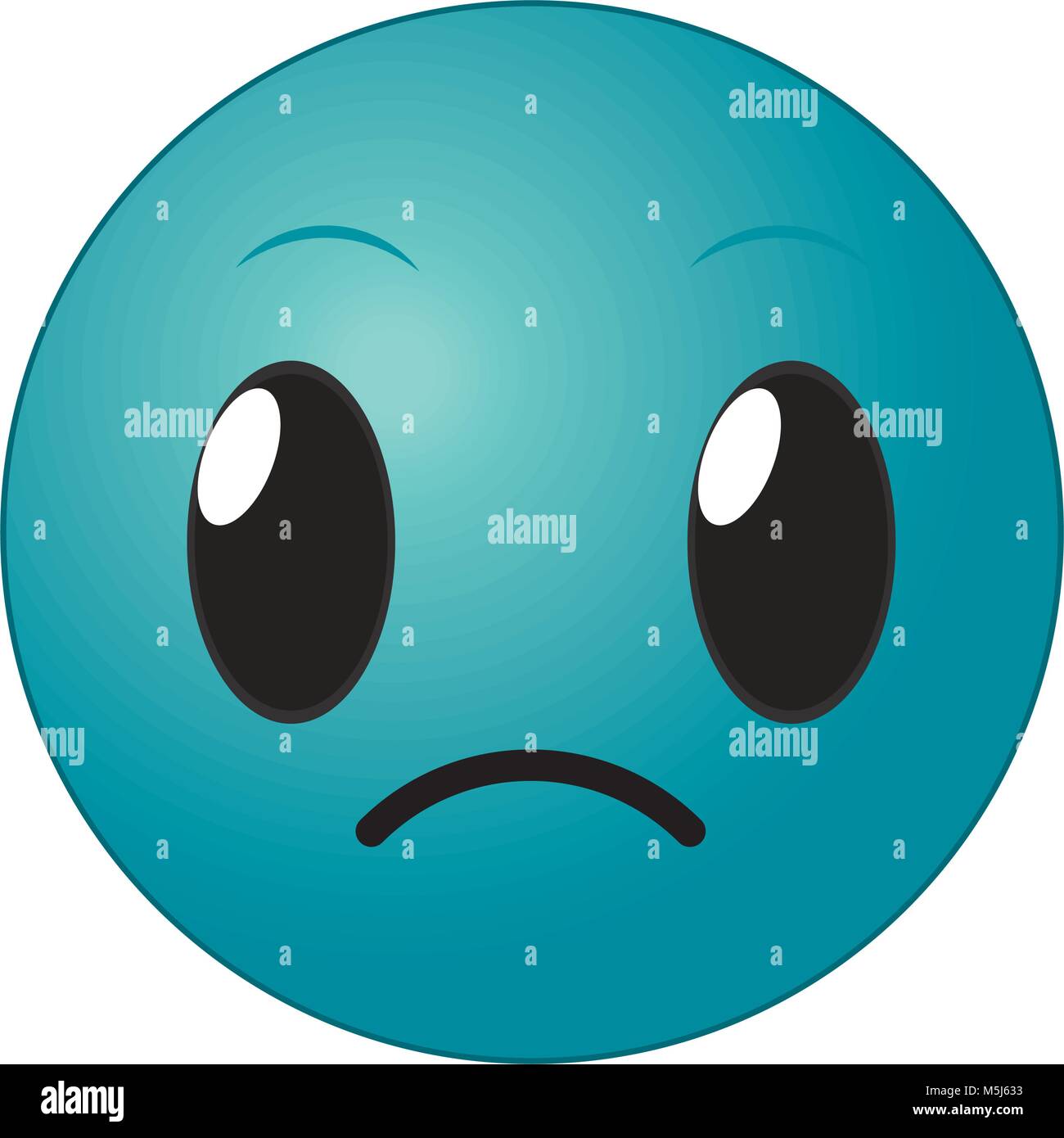 blue sad face gesture symbol expression vector illustration Stock ...