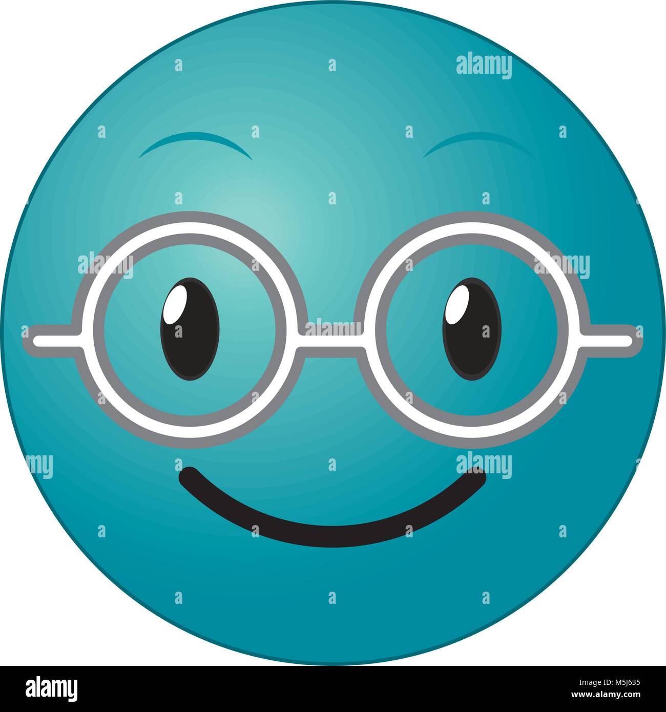 Nerd emoji icon vector vectors hi-res stock photography and images - Alamy