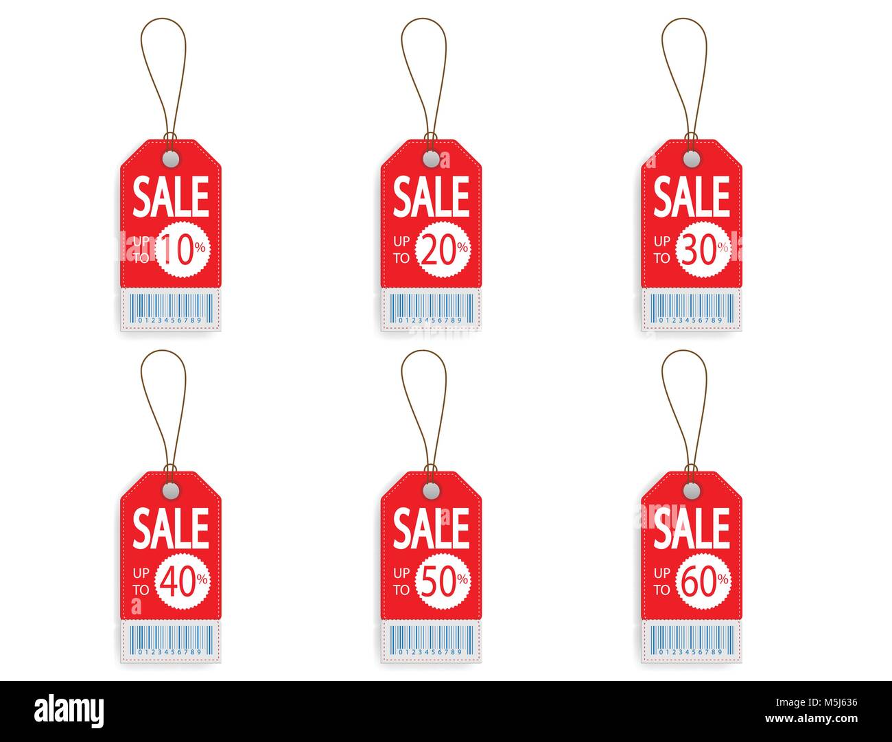 set of price discount sale tag label with barcode background vector ...