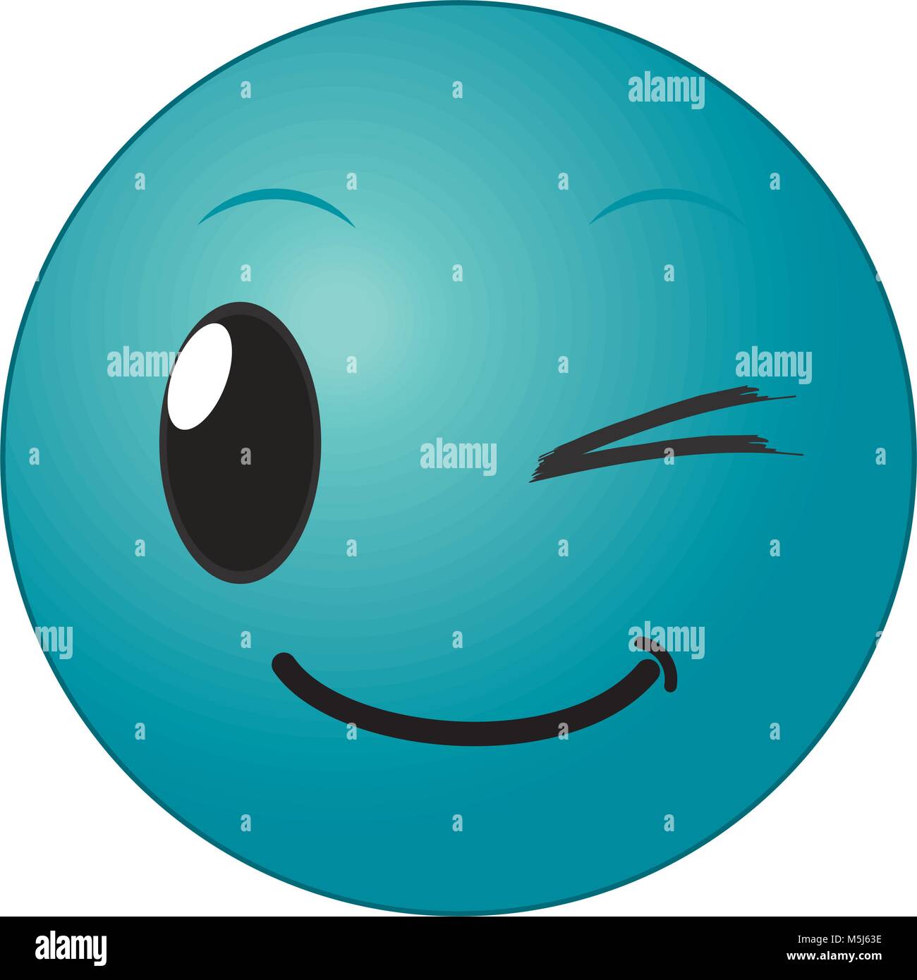 blue good face gesture symbol expression vector illustration Stock ...