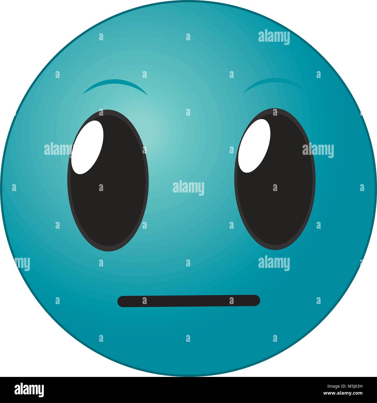 blue not knowing face gesture symbol expression vector illustration ...