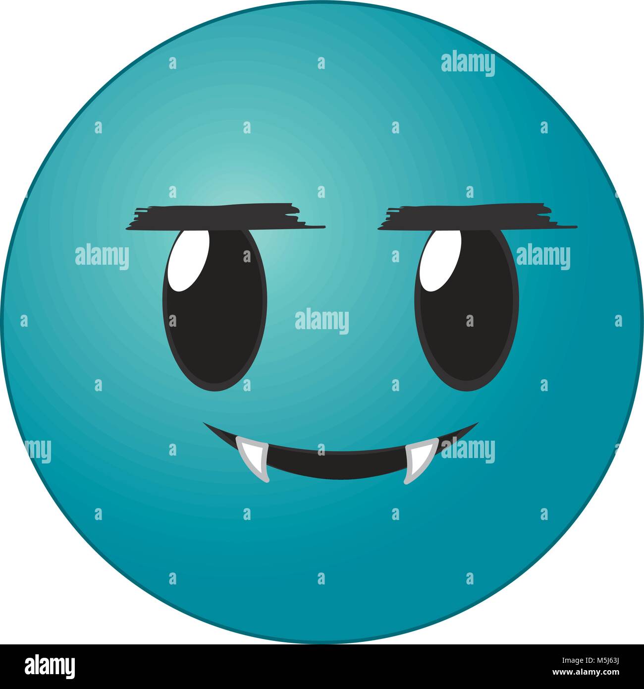 blue vampire face gesture symbol expression vector illustration Stock ...