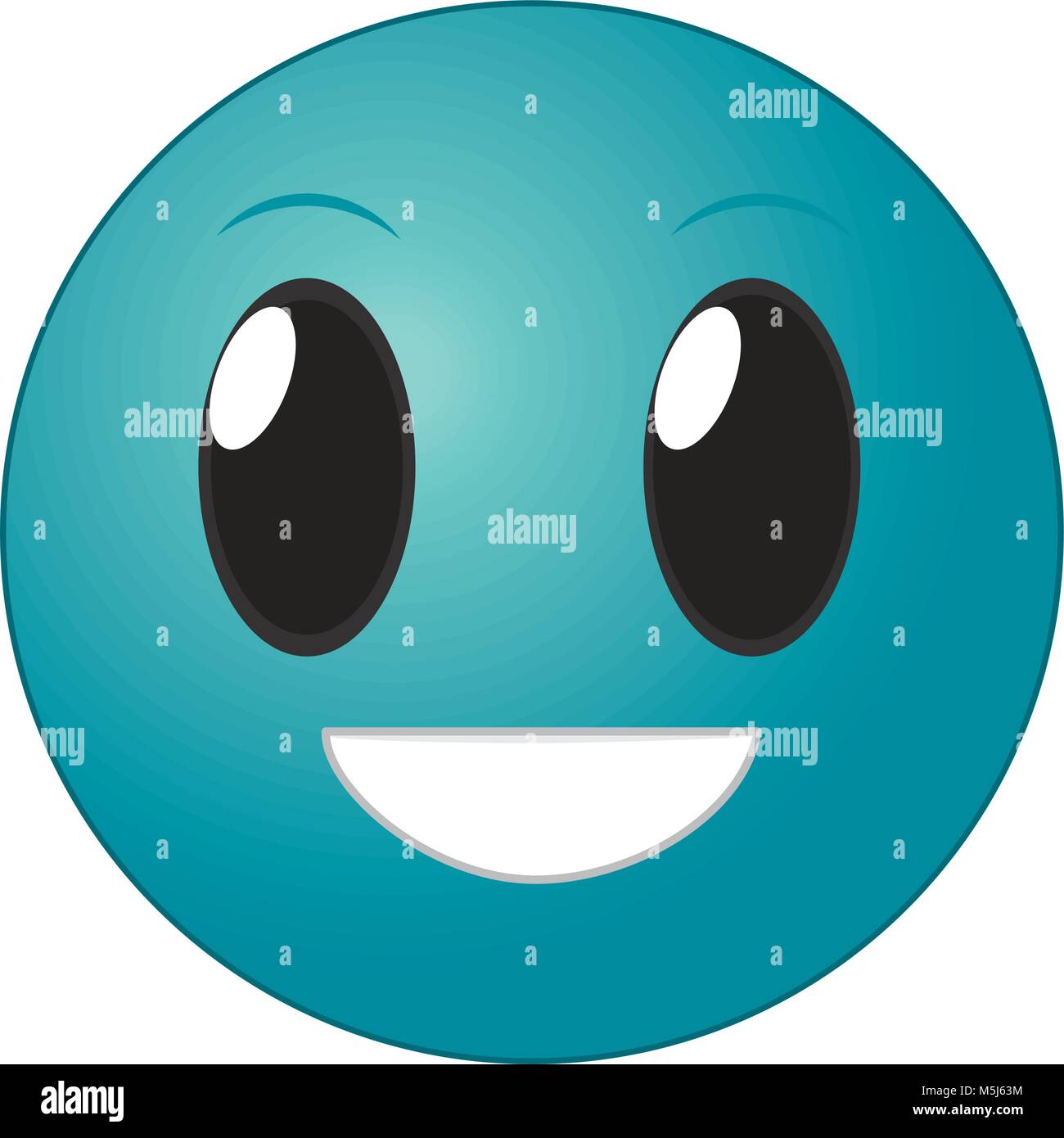 blue glad face gesture symbol expression vector illustration Stock ...