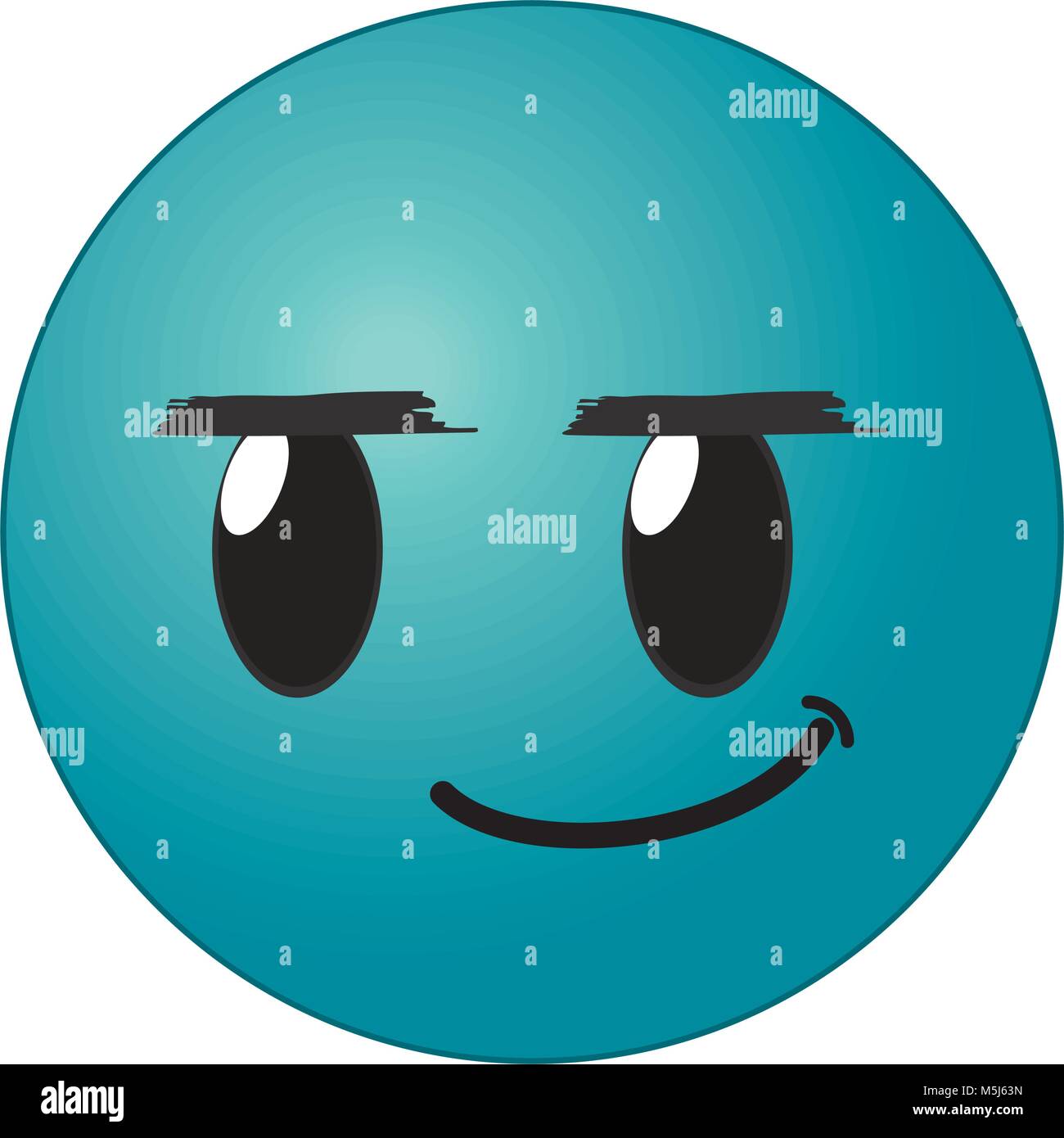 blue rogue face gesture symbol expression vector illustration Stock ...