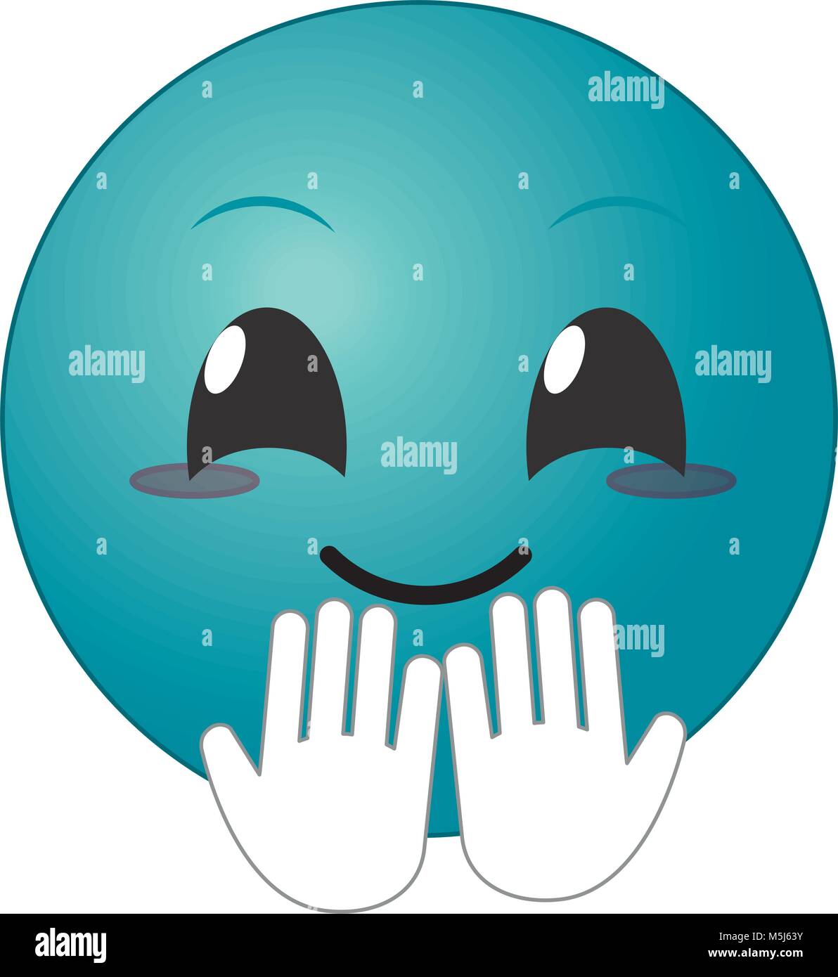 blue nice face gesture symbol expression vector illustration Stock ...