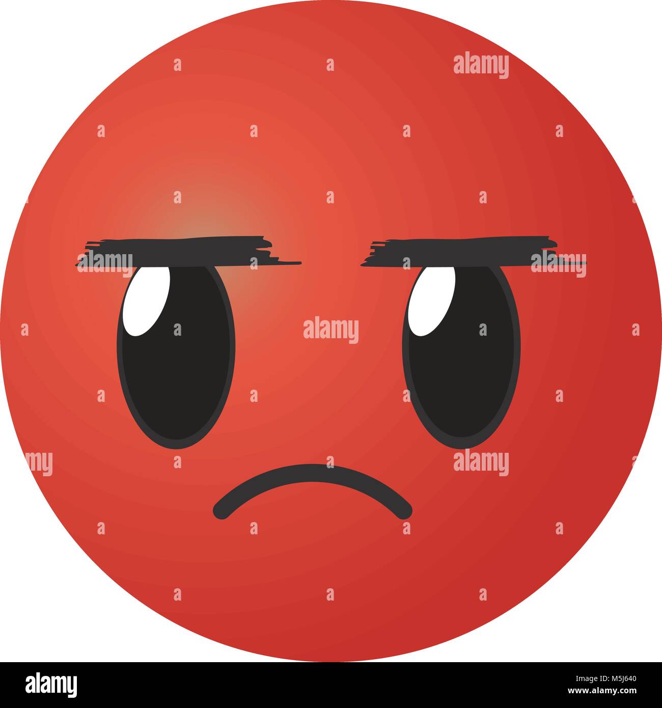 red annoying face gesture symbol expression vector illustration Stock ...
