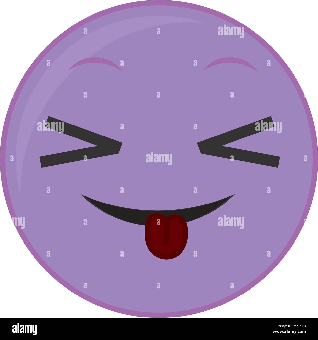 purple joking face gesture emoji expression Stock Vector Image & Art ...