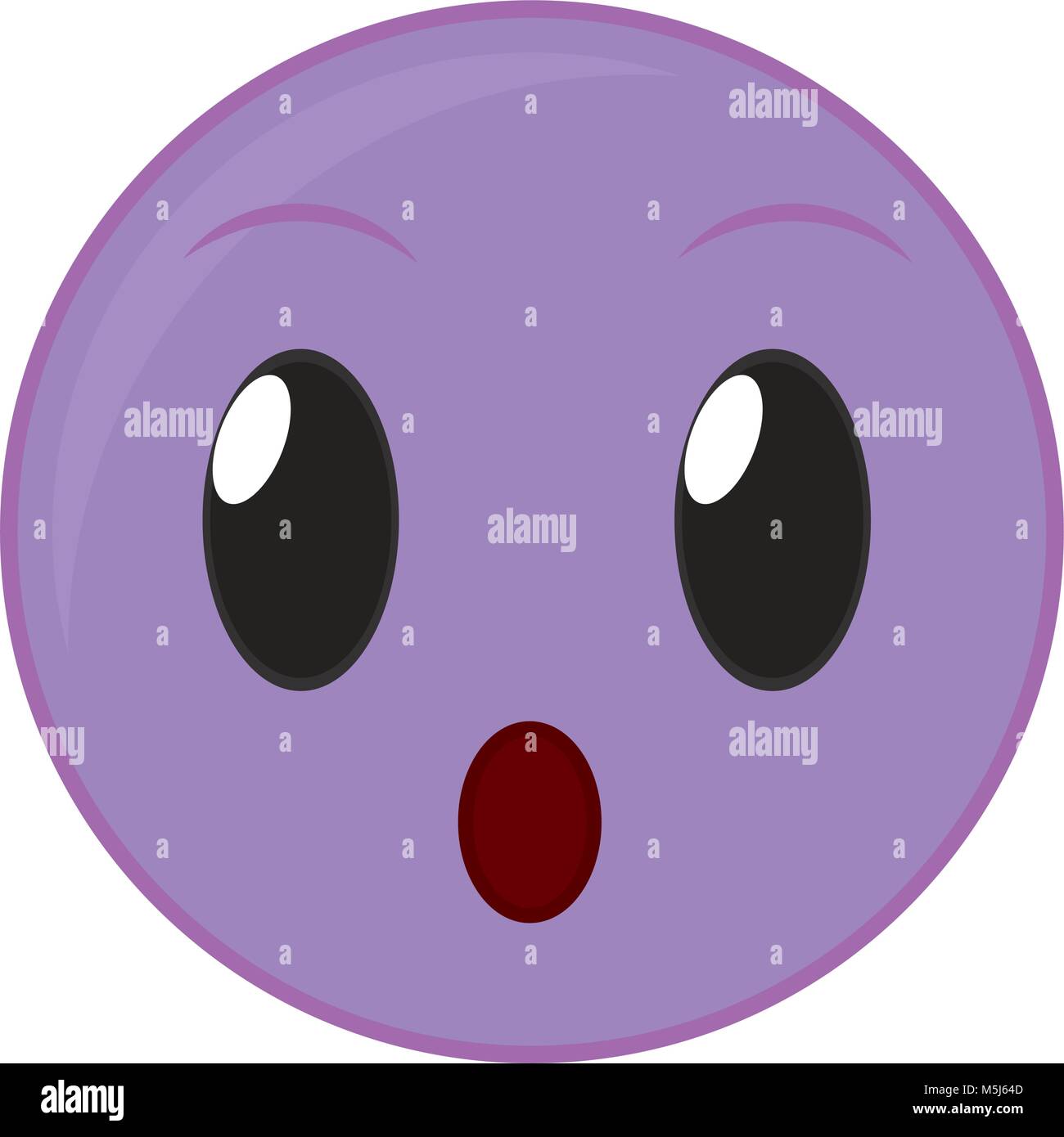 purple shocked face gesture emoji expression Stock Vector Image & Art ...