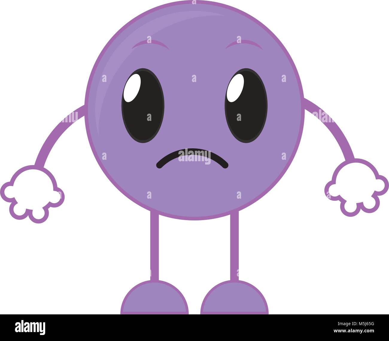 sad emoji expression with arms and legs Stock Vector Image & Art - Alamy