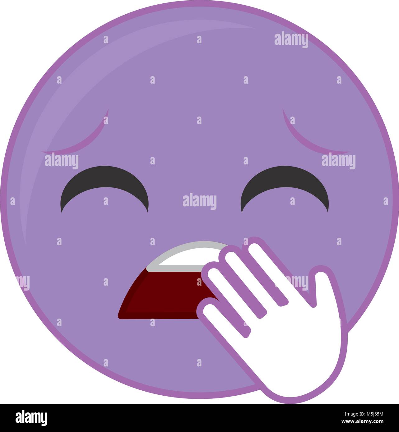 yawning face gesture emoji expression Stock Vector Image & Art - Alamy