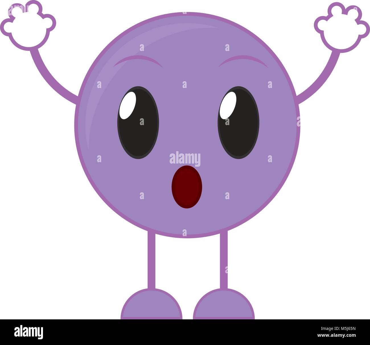 shocked emoji expression with arms and legs Stock Vector Image & Art ...