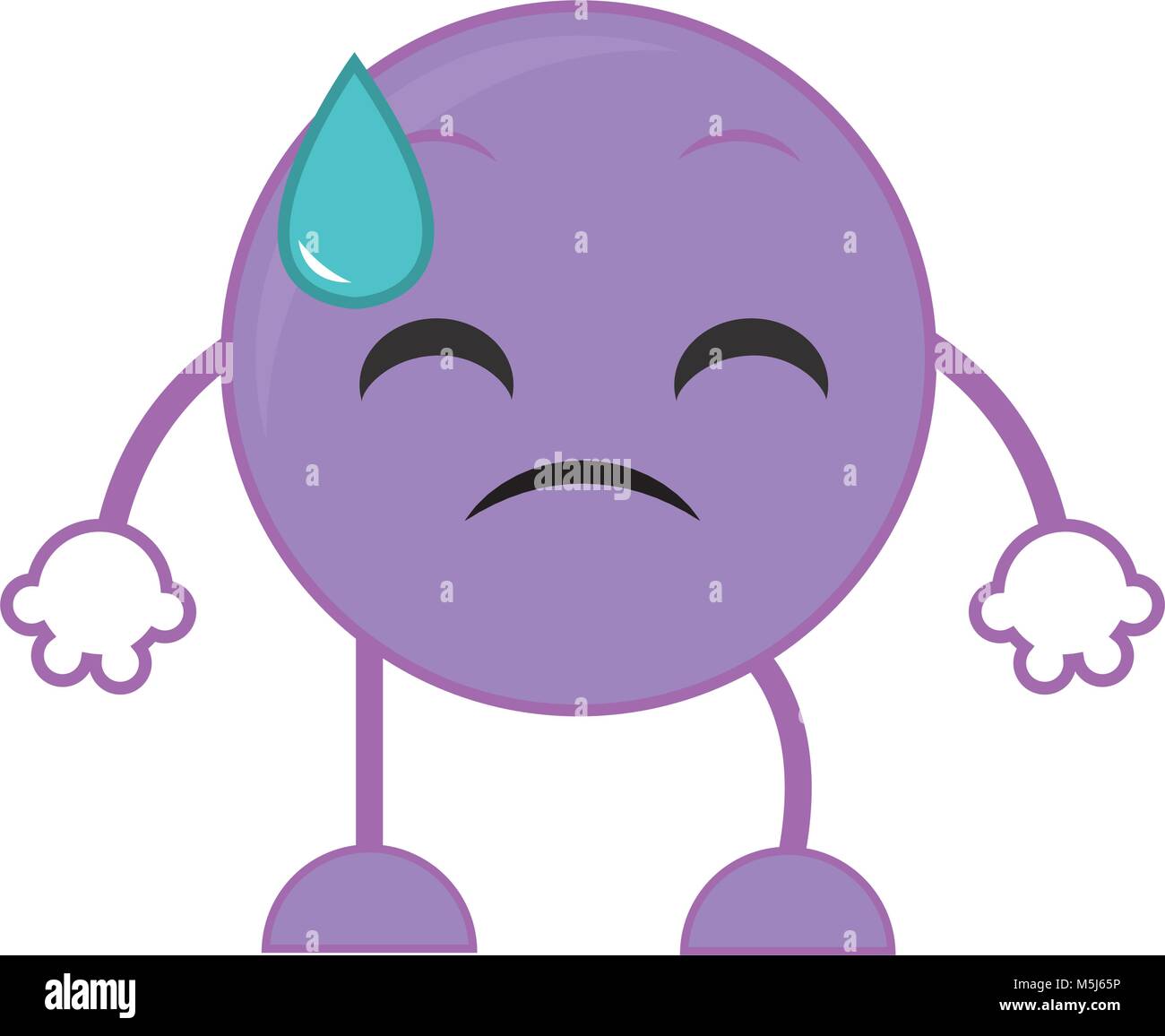 sweating emoji expression with arms and legs Stock Vector Image & Art ...