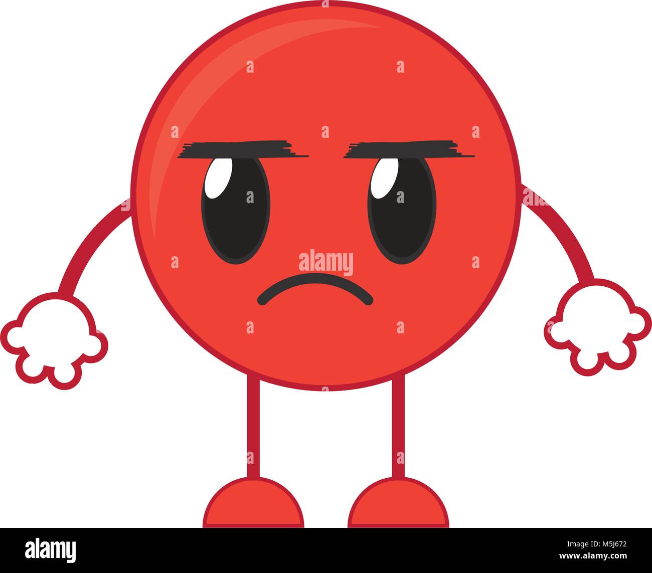 annoying emoji expression with arms and legs Stock Vector Image & Art ...